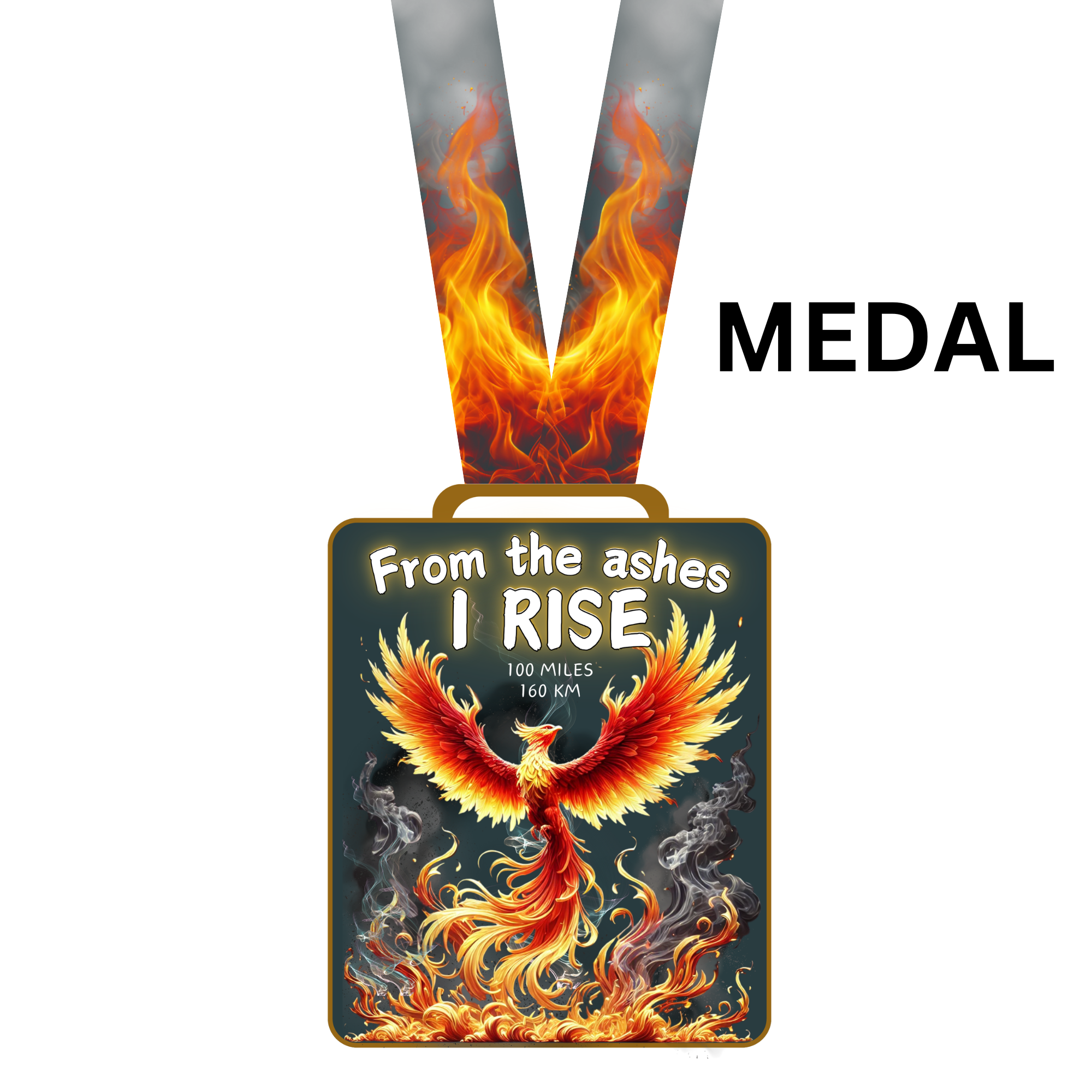 Phoenix Rising 100 Mile Challenge - Medal - NOW SHIPPING – RunMotivators