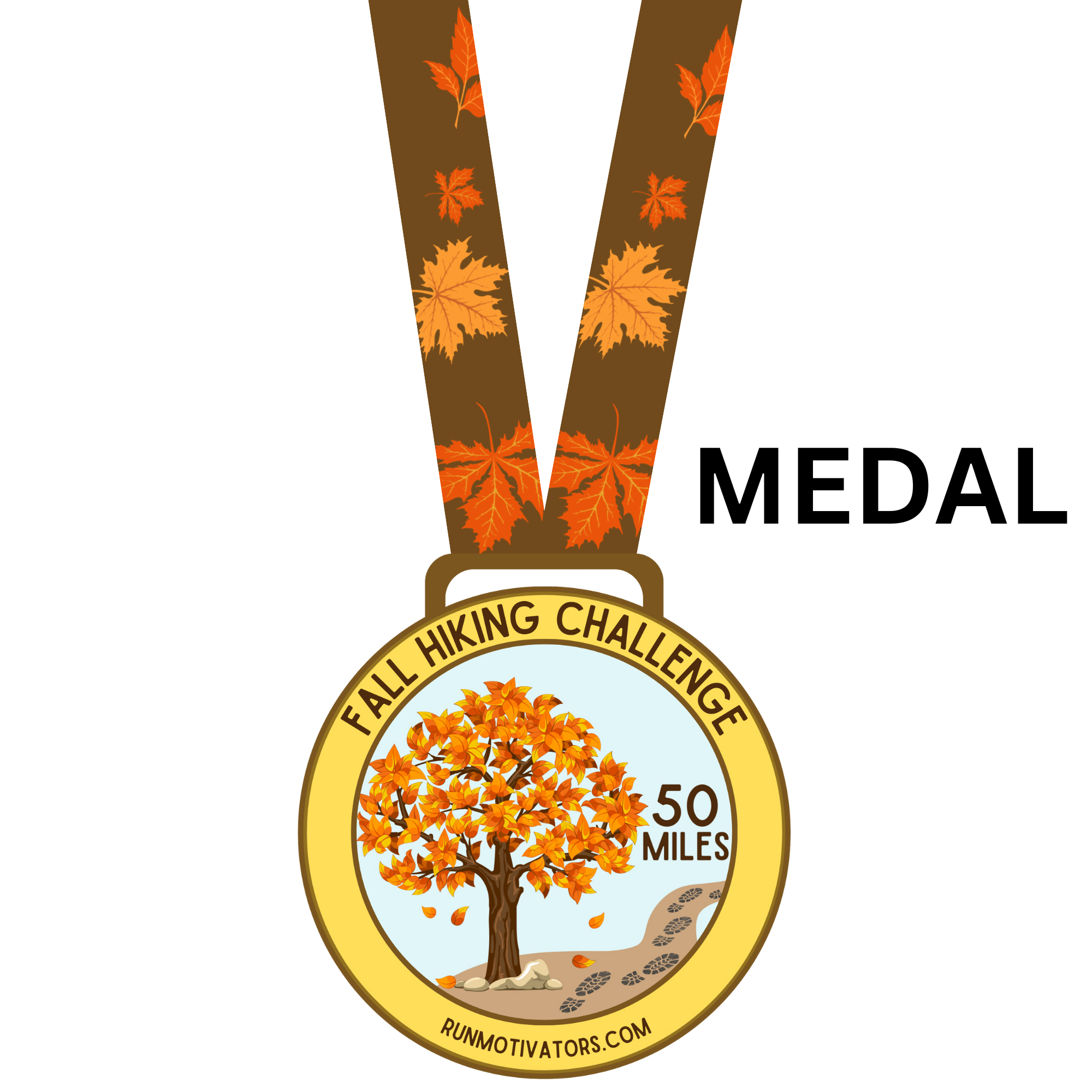 Fall Hiking Challenge Medal - NOW SHIPPING – RunMotivators