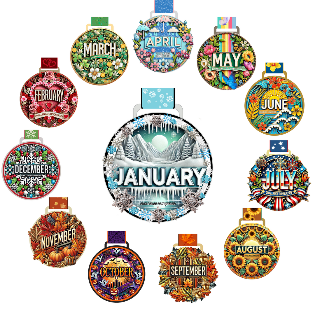 PACKAGE DEAL- all 12 Monthly Challenge Medals - NOW SHIPPING ...