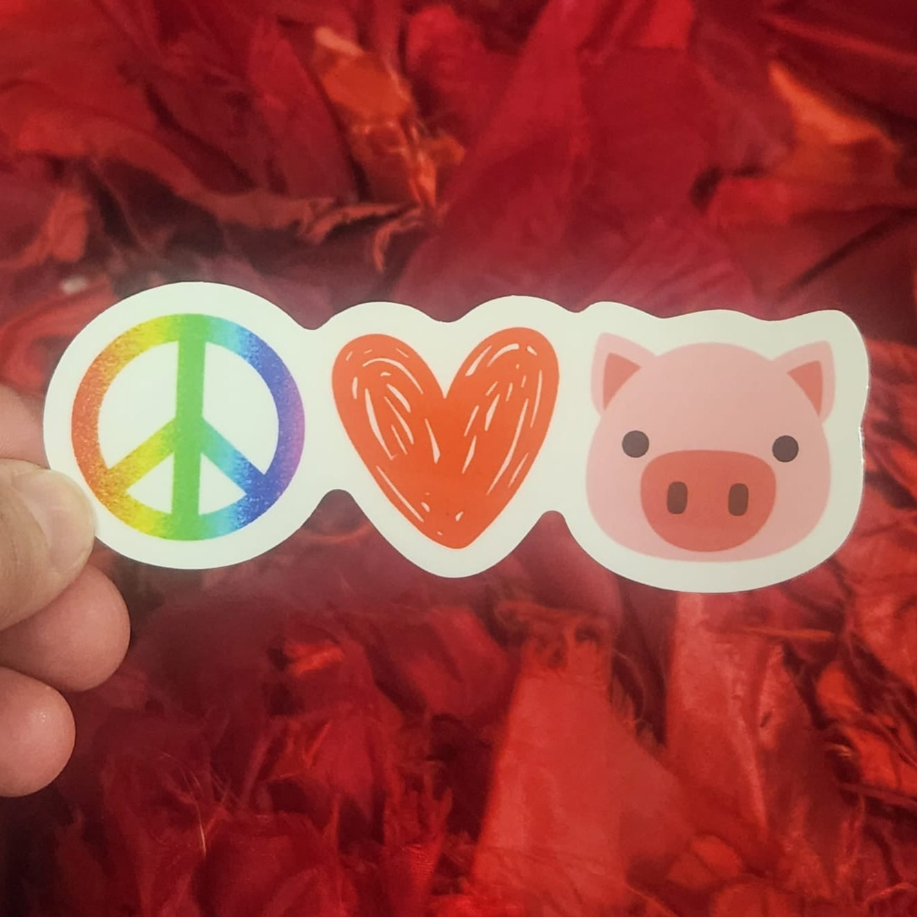 Peace Love Pigs- Vinyl Sticker – RunMotivators