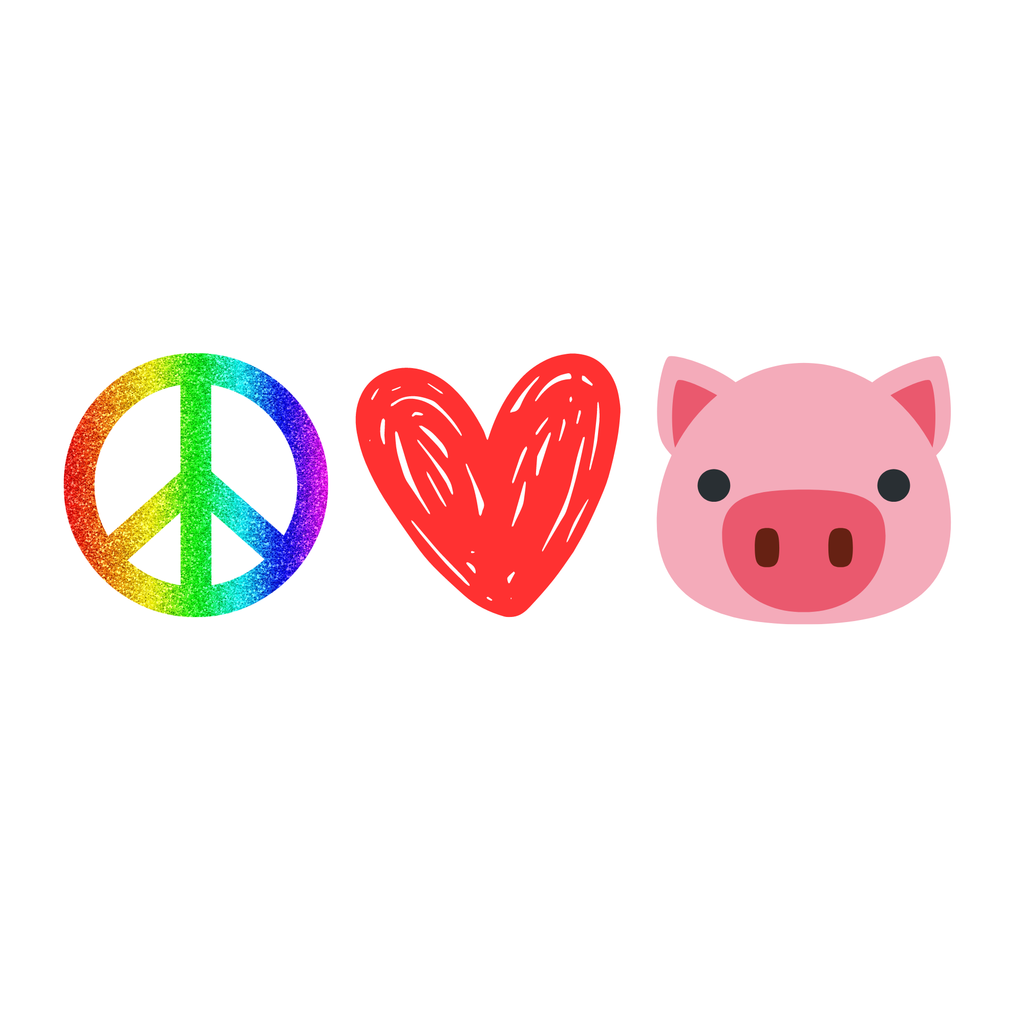 Peace Love Pigs- Vinyl Sticker – RunMotivators