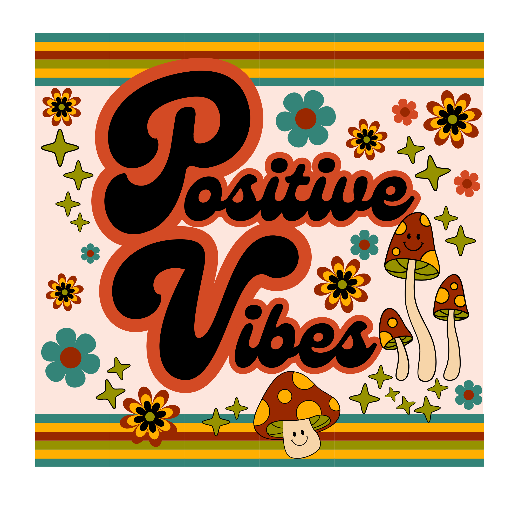 Positive Vibes - Vinyl Sticker – RunMotivators