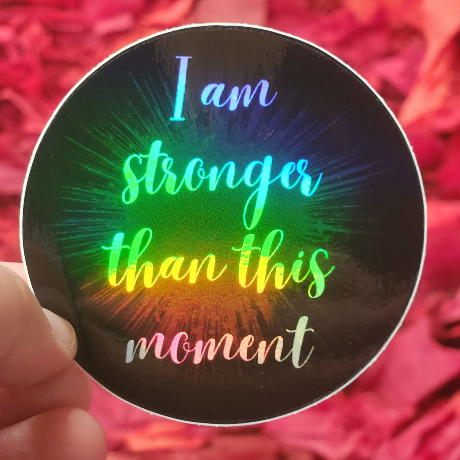 Stronger than this Moment - Holographic Vinyl Sticker – RunMotivators