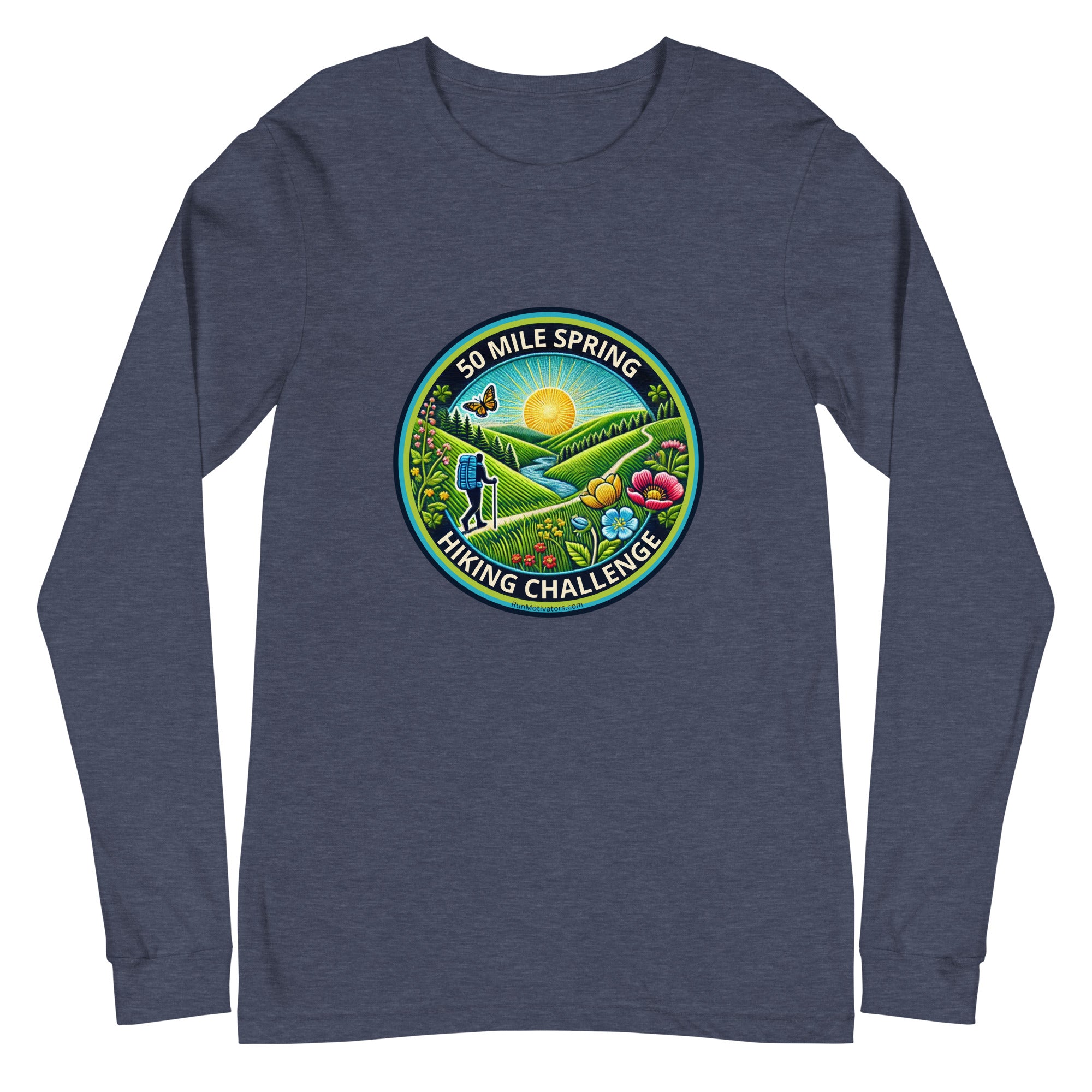 50 Mile Spring Hiking Challenge Unisex Long Sleeve Tee – RunMotivators
