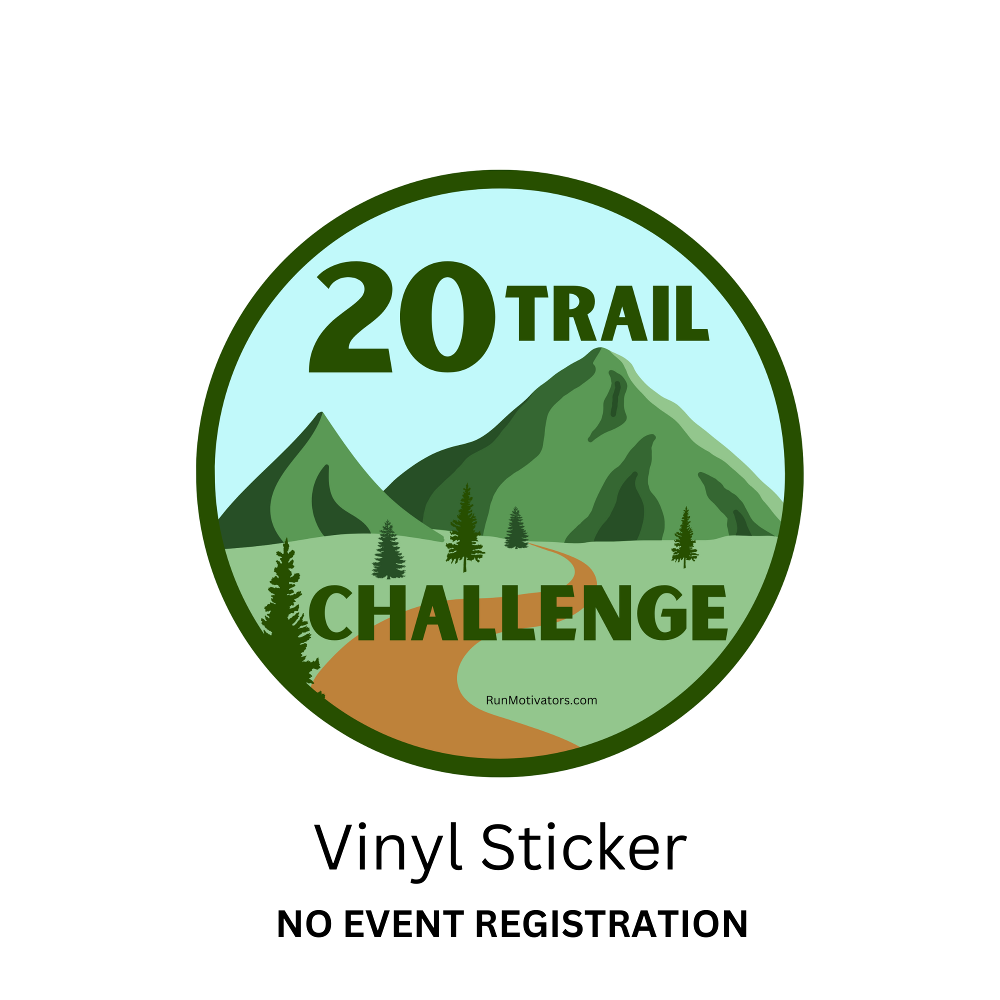 20 Trail Challenge - sticker add-on - no event registration – RunMotivators